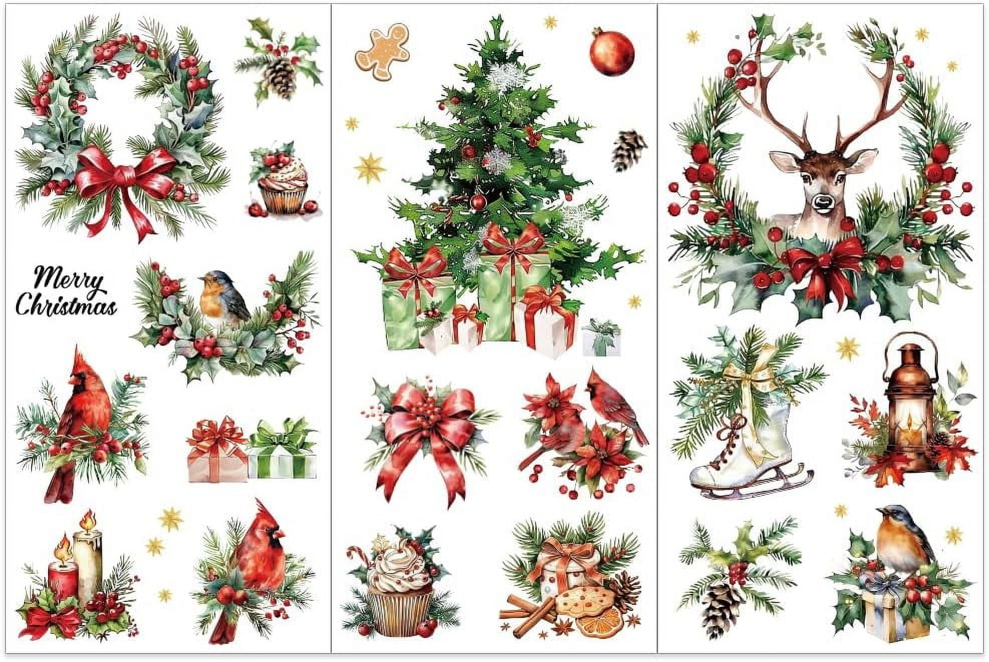 3-Pack Christmas Tree Rub-On Transfers - 6x12 Inch Gifts Furniture ...