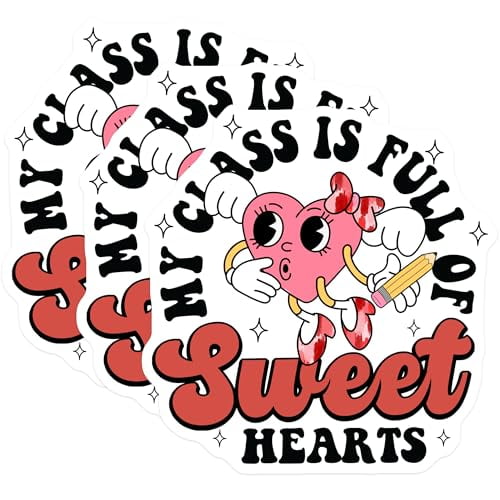 (3 Pack) My Class is Full of Sweet Hearts Decals - Teacher Appreciation ...