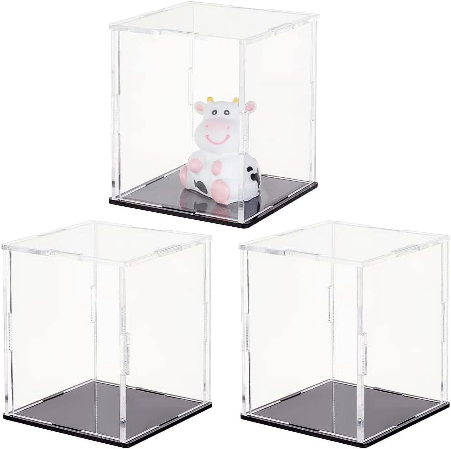 3 Pack Clear Acrylic Display Case Assemble Collectibles Box Action ...