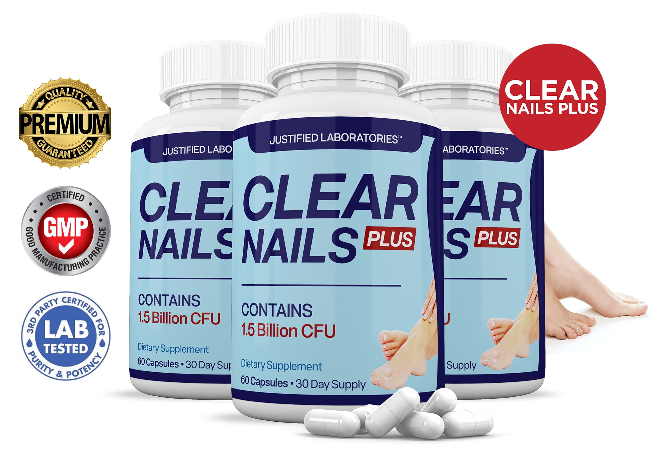 Justified Laboratories Clear Nails Probiotic, Healthy Growth Supplement ...