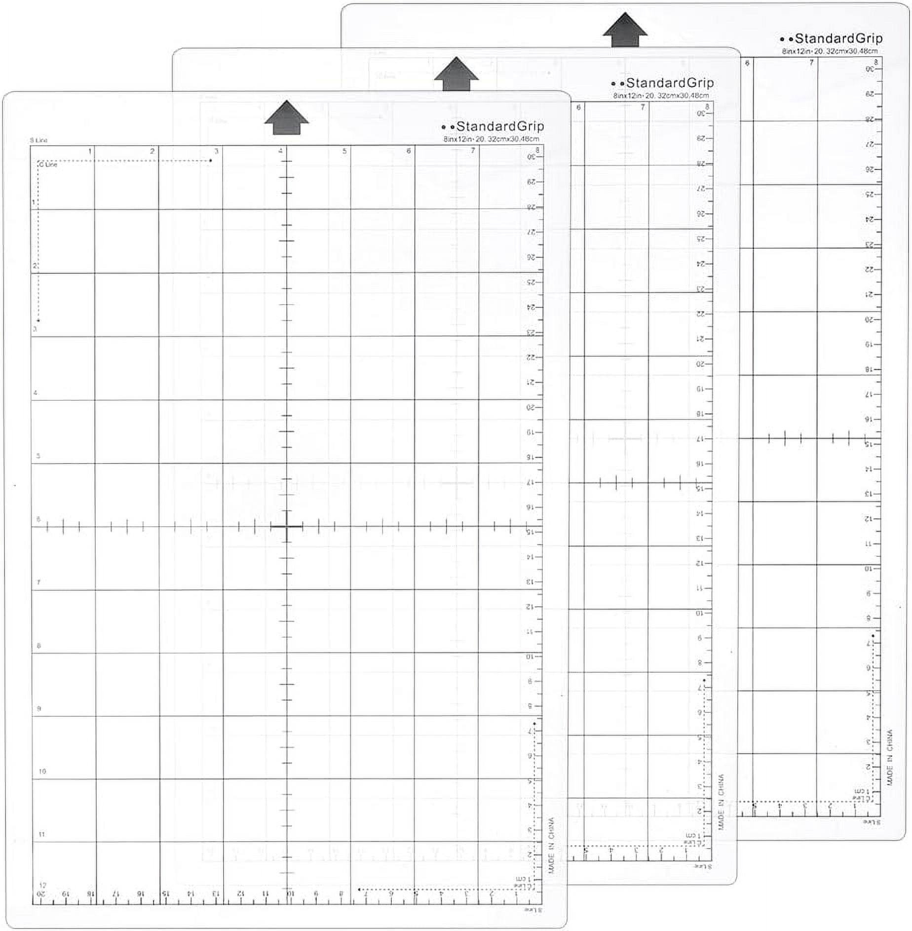 3 Pack Clear Standard Grip Cutting Mat 12x8 Inch PVC Cut Mats ...