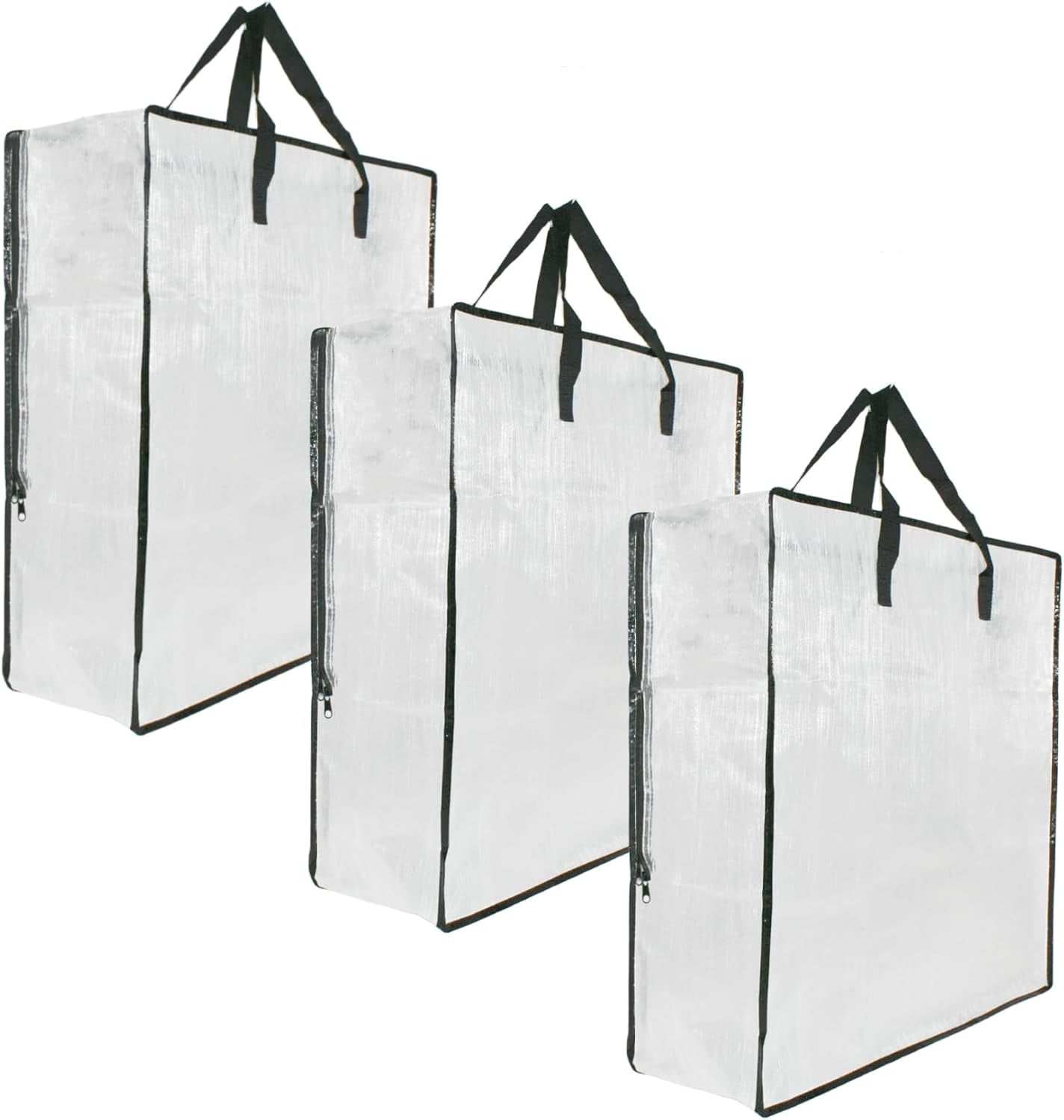 3 Pack Clear Storage Bags with Zipper and Handles, Blanket Storage Bags ...