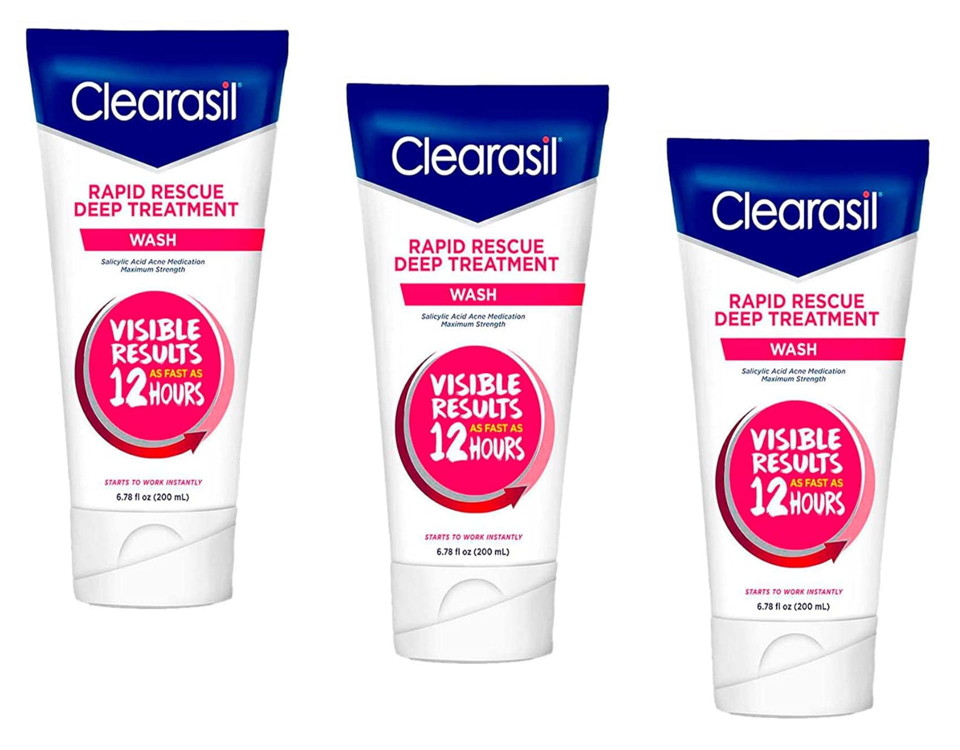 3 Pack Clearasil Rapid Rescue Deep Treatment Wash, 6.78 Each - Walmart.com