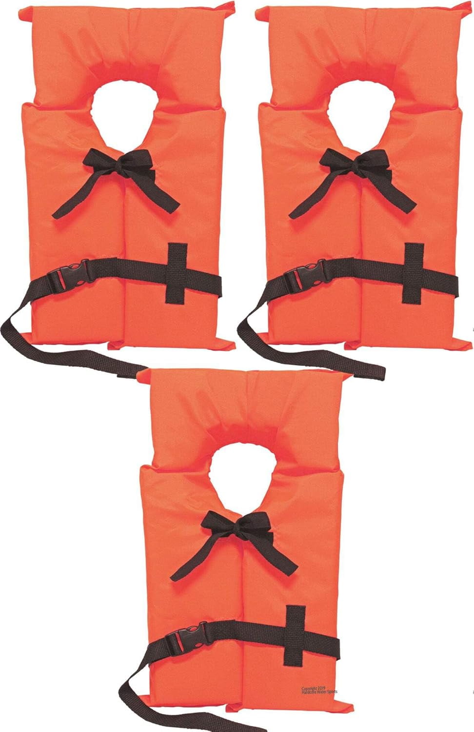 3 Pack Coast Guard Approved Life Jackets for Adults. High Visibility ...