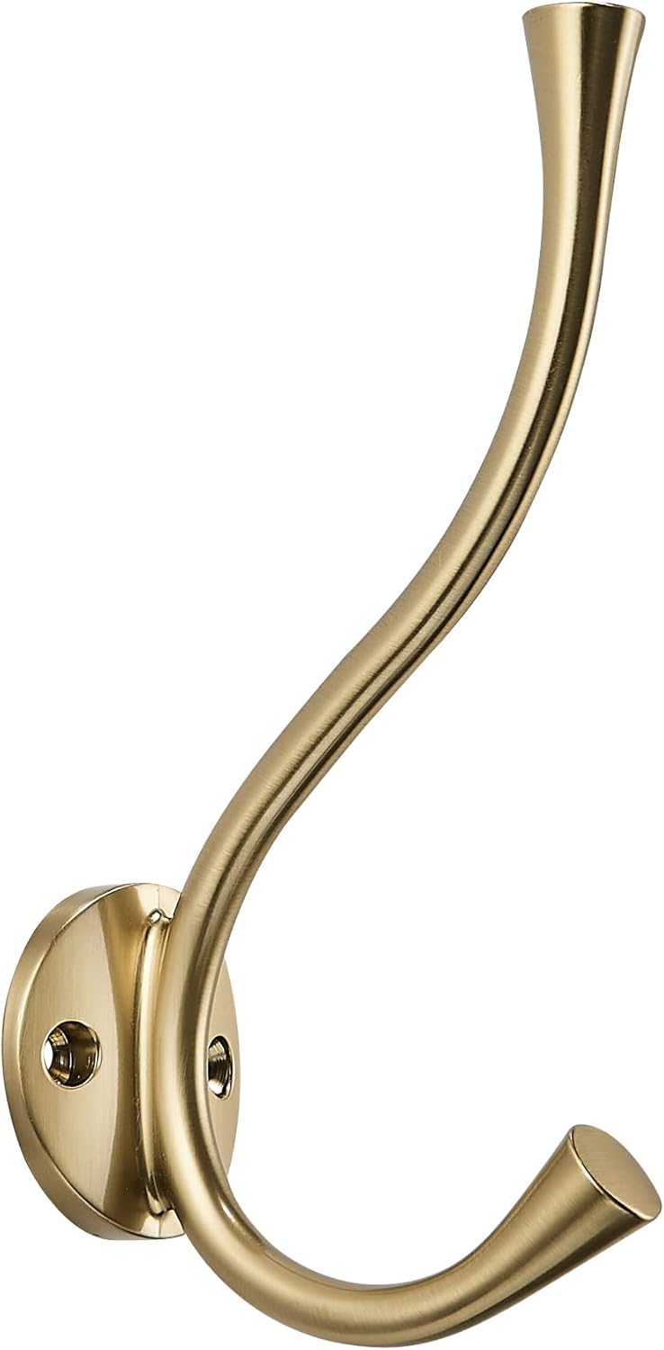 3 Pack Coat Hooks - Champagne Bronze Coat Hooks Decorative Wall Hooks ...