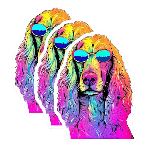 (3 Pack) Cocker Spaniel Decals - Colorful Dog Stickers - Laptop Decal ...