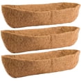 3 Pack Coco Liners for Window Planter Box - 24in 100% Natural Coconut ...