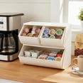 3 Pack Coffee Pod Holder for Kitchen Counter, Plastic Storage Organizer ...
