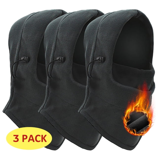 3 Pack Cold Weather Balaclava Ski Mask for Men Women Skiing Full Face ...