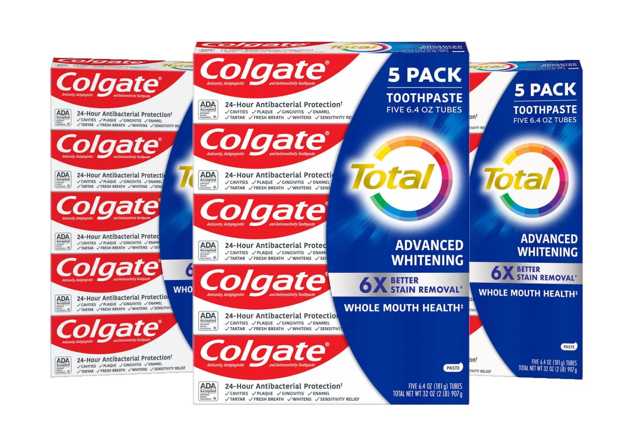 3 Pack | Colgate Total Advanced Whitening Toothpaste, 6.4 oz, 5 Pack ...