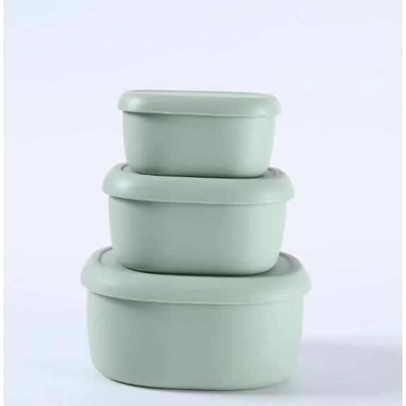 3 Pack Collapsible Silicone Food Storage Containers, Microwave Safe ...