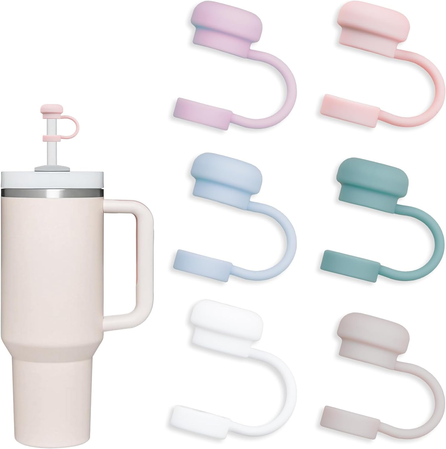 6 Pack Compatible with Stanley 30&40 Oz Tumbler, 10mm Cloud Shape Straw ...