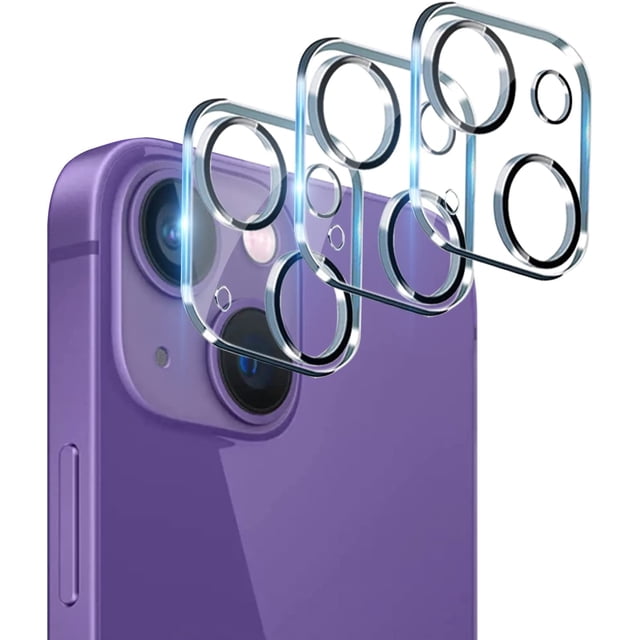 3 Pack iPhone 14 & 14 Plus Camera Lens Protector, 9H Tempered Glass ...