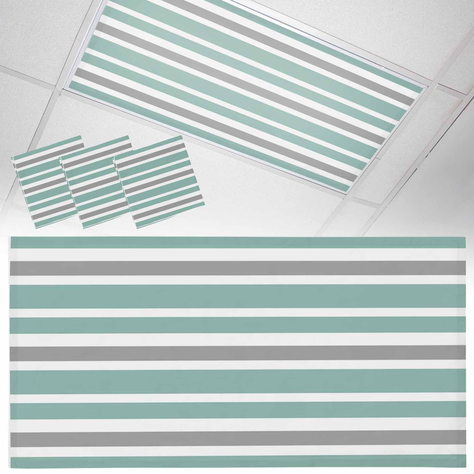 3 Pack Concise Green Fluorescent Light Covers for Ceiling Lights Gray ...