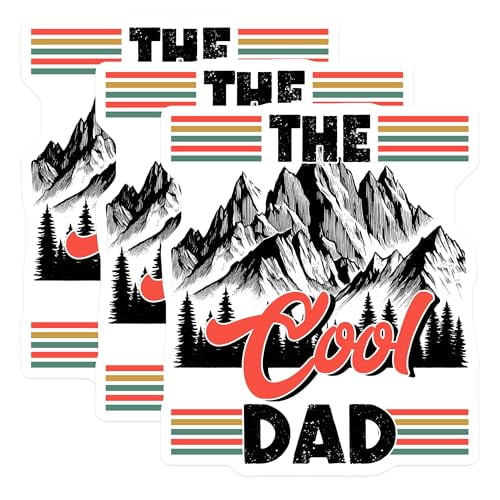 (3 Pack) Cool Dad Decals - Mountain Decals - Father's Day Decal - 3 ...