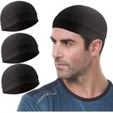 3 Pack Cooling Skull Cap Helmet Liner Sweat Wicking Cycling Running Hat ...