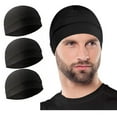 3 Pack Cooling Skull Cap Helmet Liner Sweat Wicking Cycling Running Hat ...