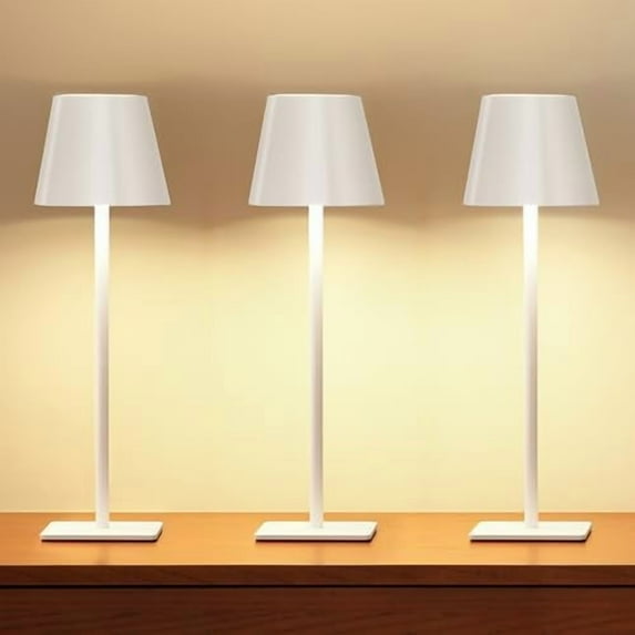 3 Pack Cordless Table Lamp, Battery Operated Lamp - Portable Waterproof ...
