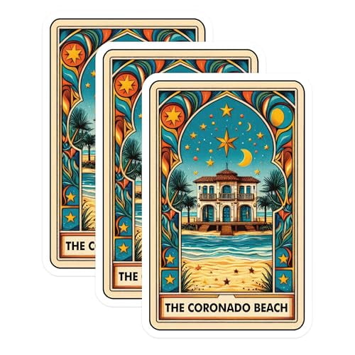 (3 Pack) Coronado Beach Decals - California Beach - Coastal Home Decor ...