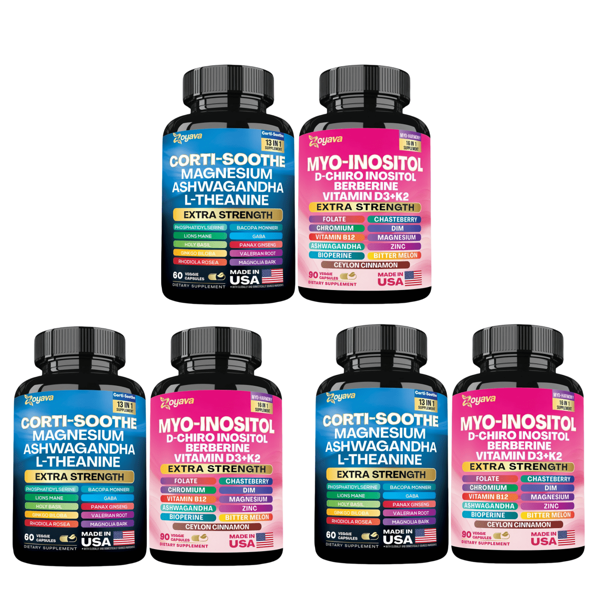 3 Pack Corti-Soothe Cortisol and Myo-Inositol - Walmart.com