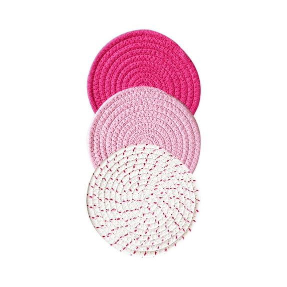 3 Pack Cotton Rope Heat Resistant Placemat Nonslip Table Protectors For ...