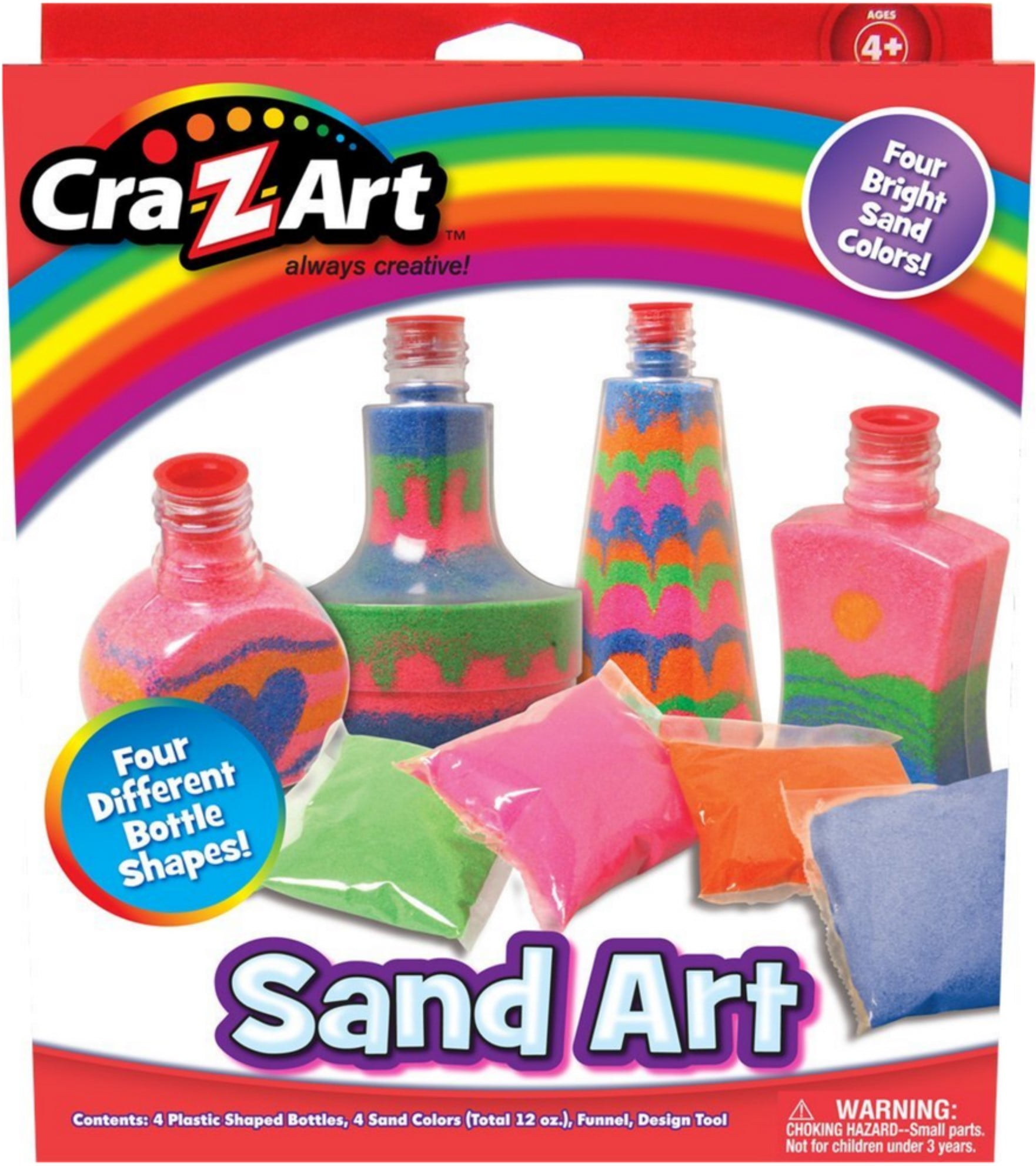 Cra-Z-Art Kids Craft Creations Set - Decorative Sand Art Bottles, 6 ...