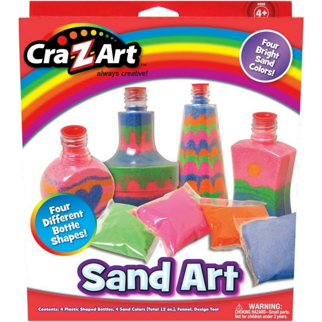 Cra-Z-Art Kids Craft Creations Set - Decorative Sand Art Bottles, 6 ...