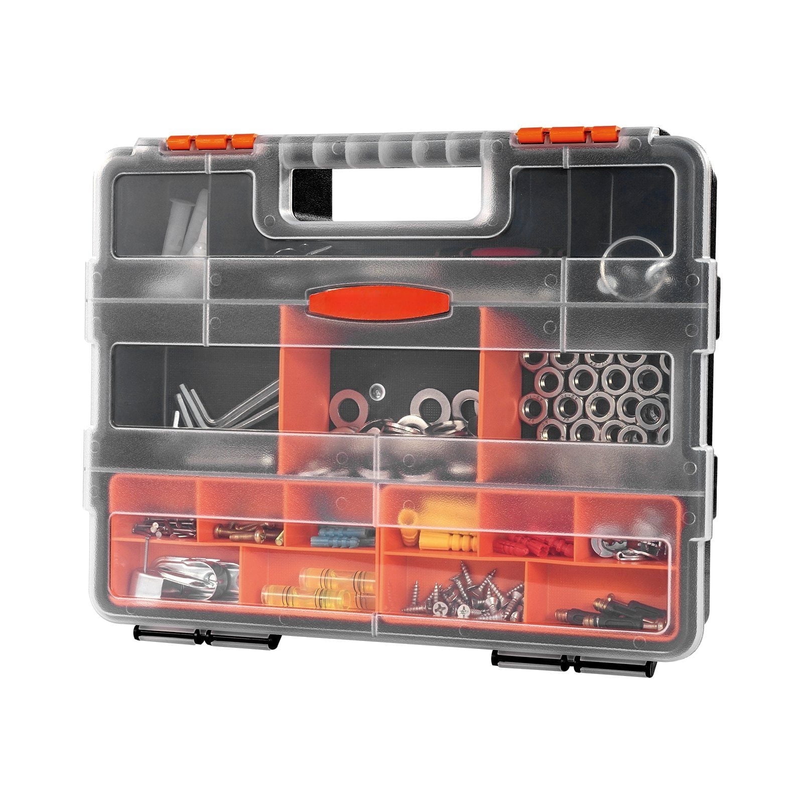 3-Pack Craft Organizer Box with 21 Compartments, Removable Dividers for ...