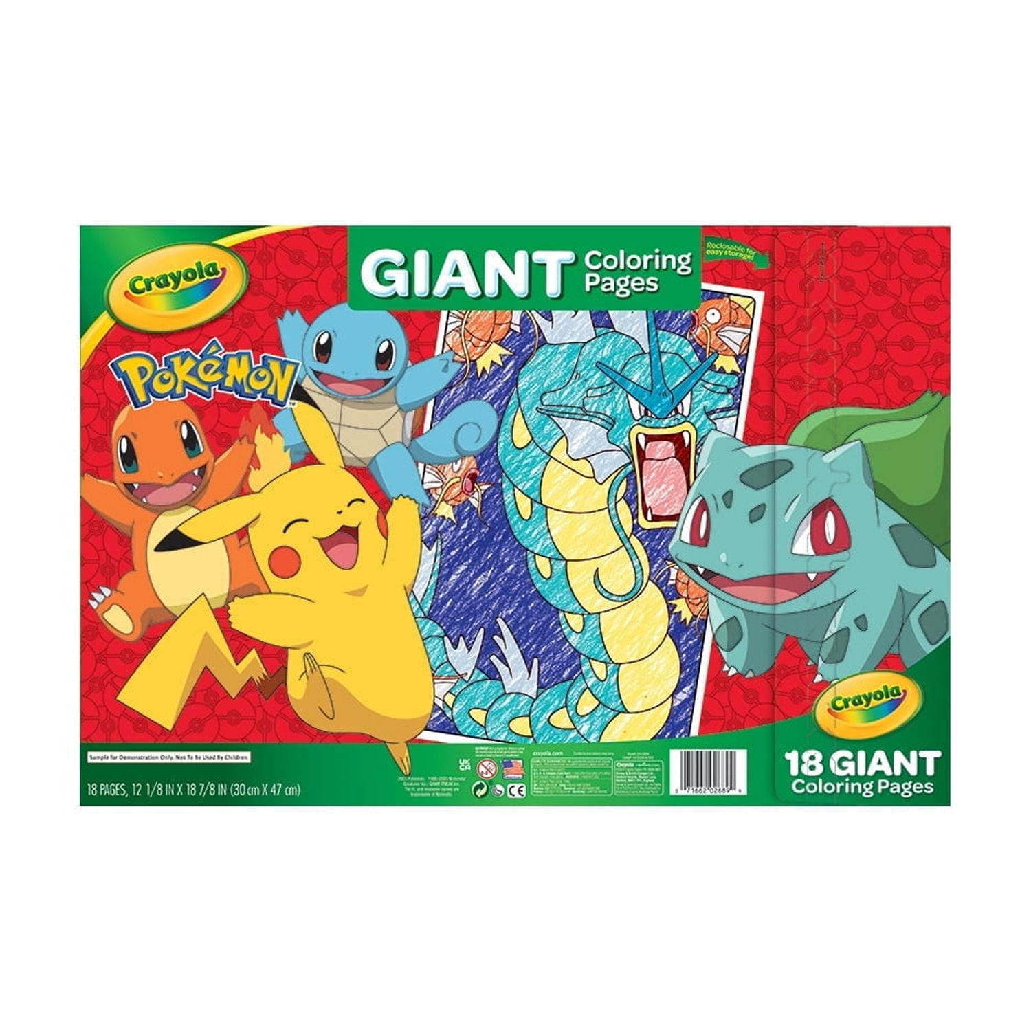 ( 3 Pack ) Crayola Pokémon Giant Coloring Pages, Kids Coloring ...