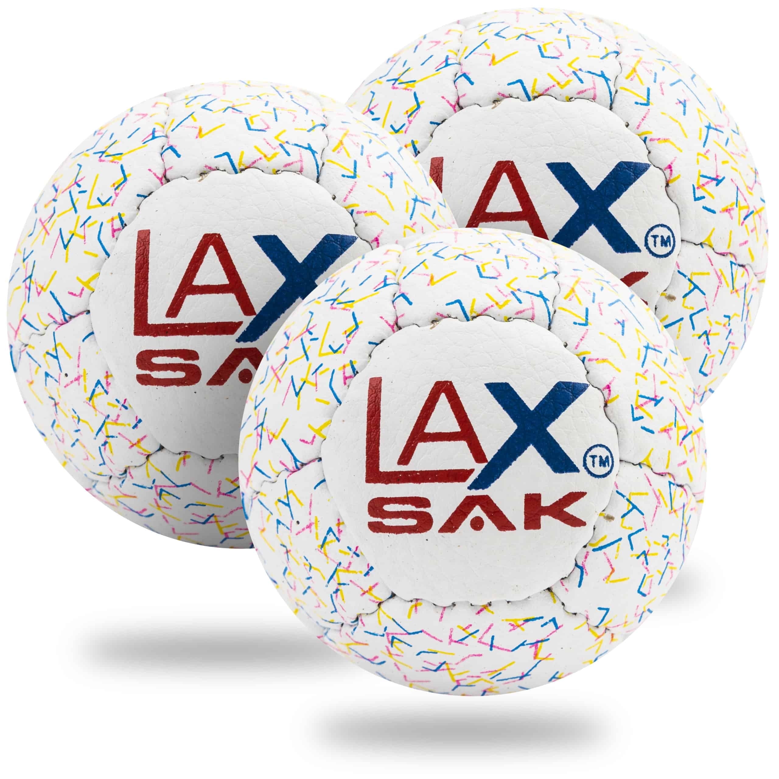 3 Pack Crayon Confetti Lax Sak Lacrosse Training Ball - Same Weight ...