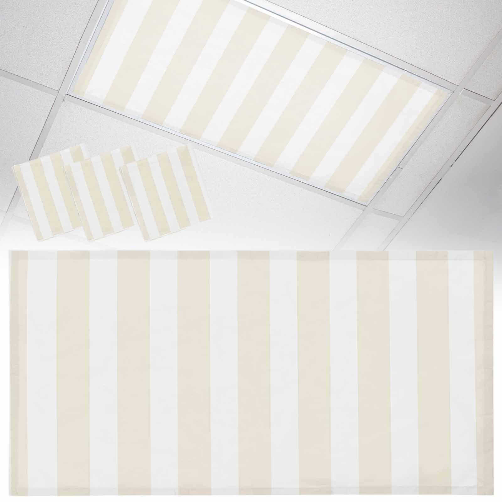 3 Pack Cream and Fluorescent Light Covers for Ceiling Lights White ...