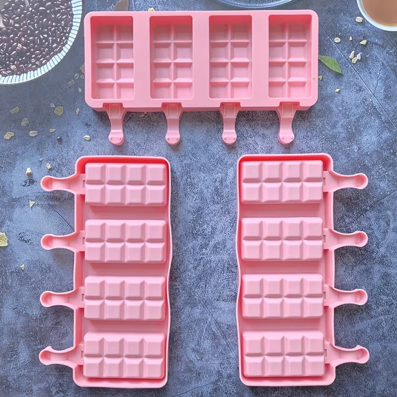 3 Pack Creative Square Popsicle Mold Ice Cream Cake Silicone Mold for ...