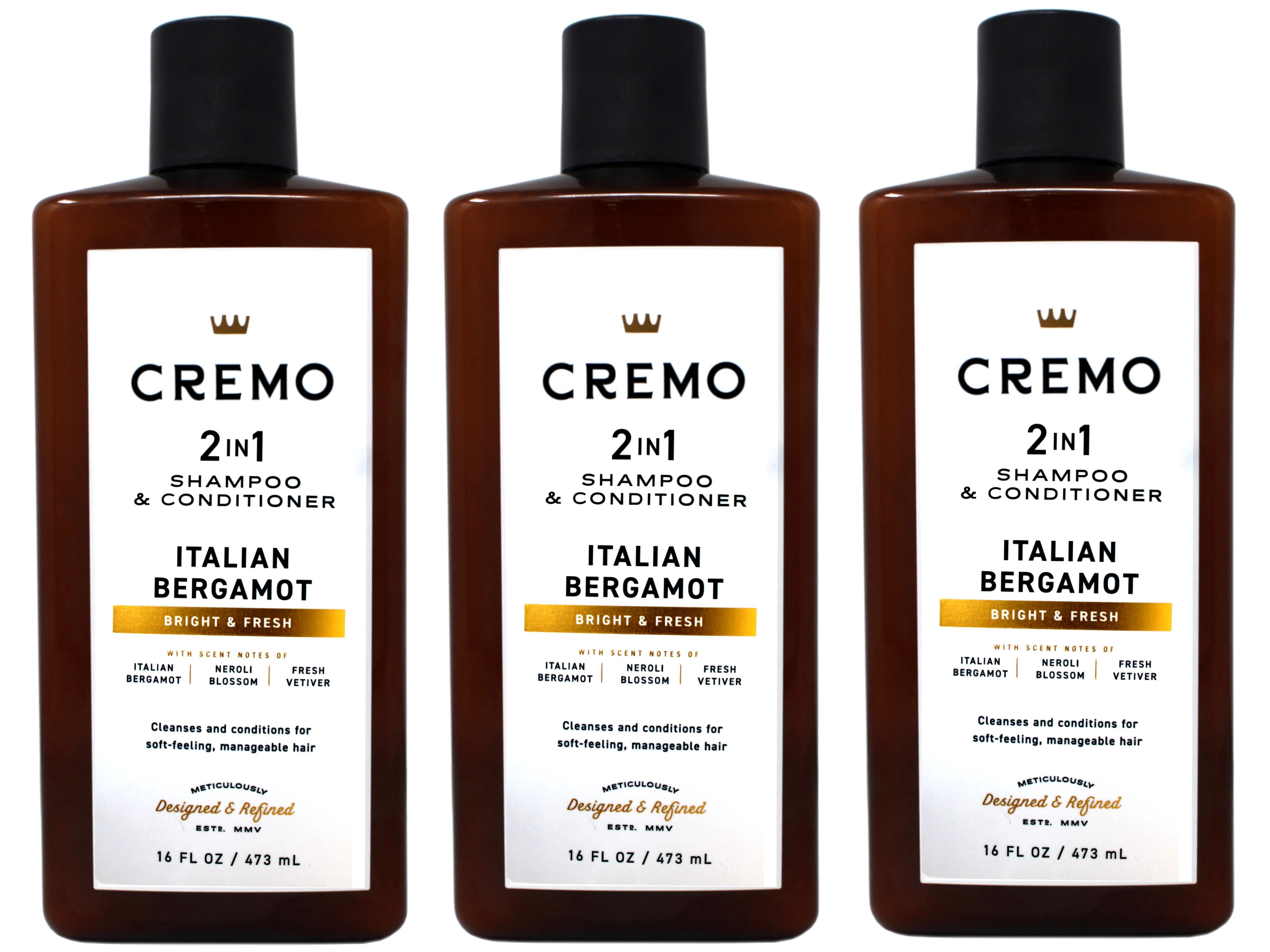 3 Pack - Cremo Italian Bergamot 2 in 1 Shampoo & Conditioner for Men ...