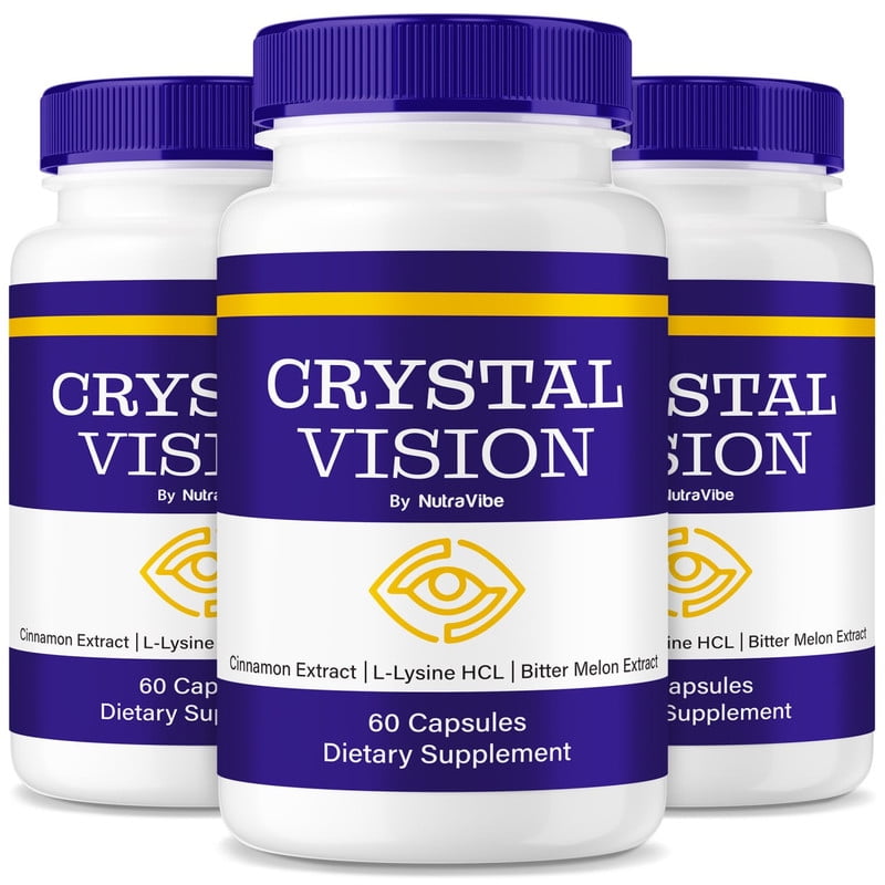 (3 Pack) Crystal Vision Capsules – Daily Eye Care Formula with Original ...