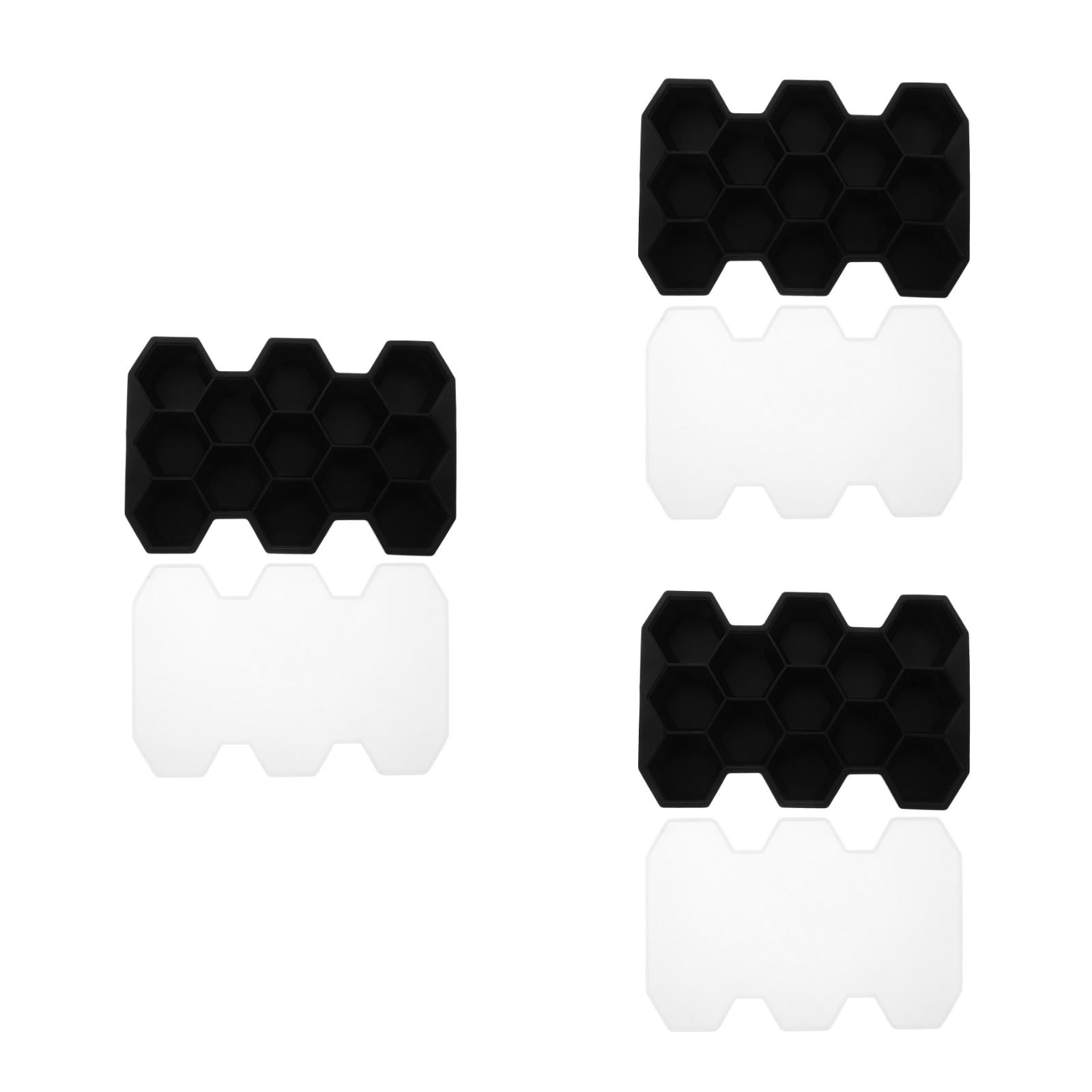 3 Pack Cubes Ice Tray Ice Container Milk Ice Cube Tray 18X10CM Black ...