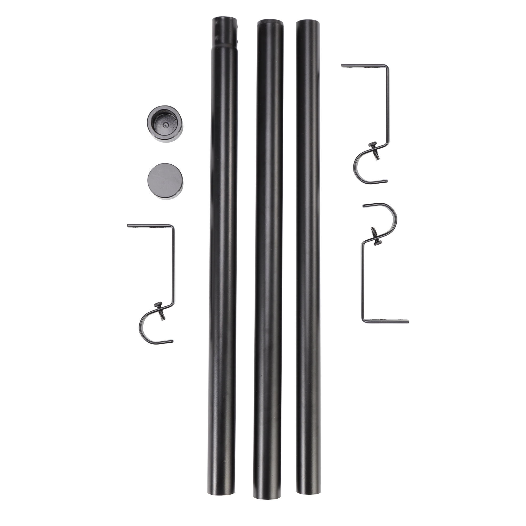 3 Pack Curtain Rod Adjustable 18-45 Inch, Expandable Spring Loaded ...