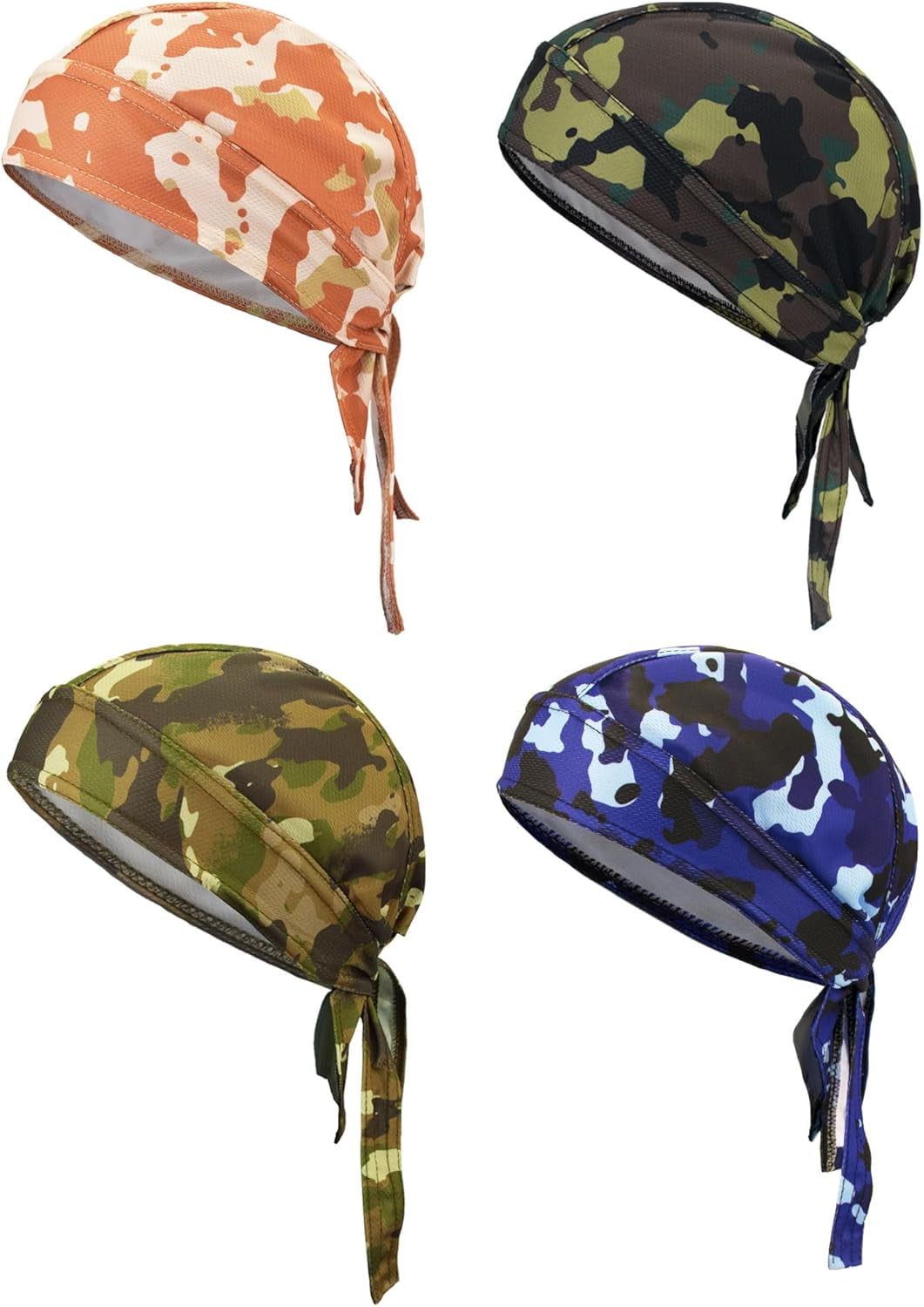 3 Pack Cycling Caps Helmet Liner Doo Rag Motorcycle Bandana Hat Sweat ...