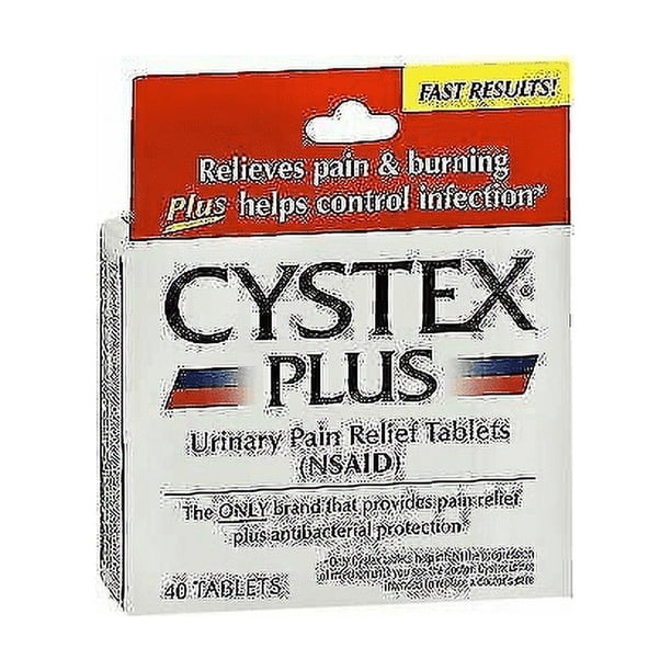 3 Pack Cystex Plus Urinary Pain Relief Tablets 40 ct - Walmart Business ...