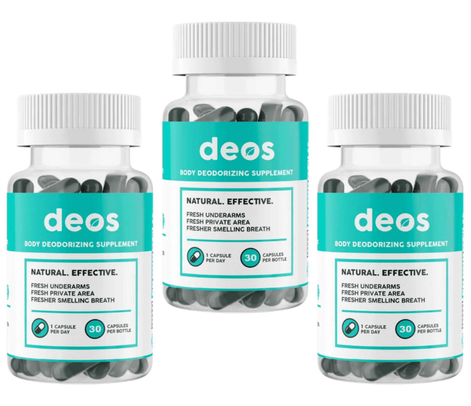 3 Pack DEOS Internal Deodorant Pills – Full Body Odor Control, Gut ...