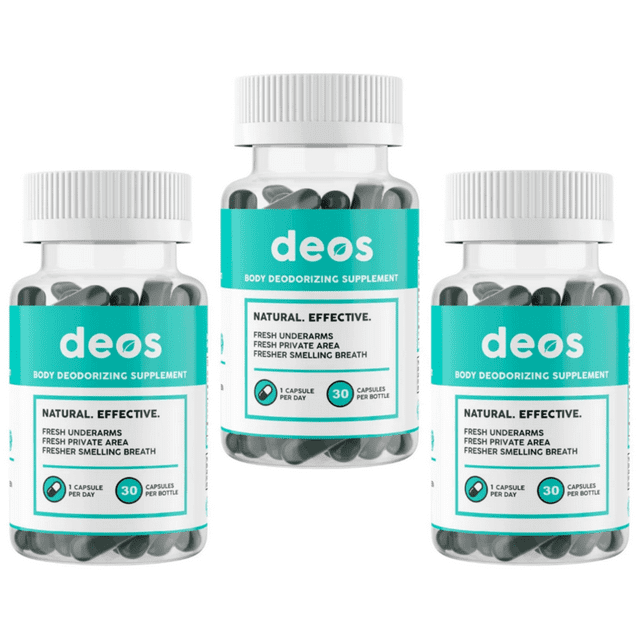 3 Pack DEOS Internal Deodorant Pills – Full Body Odor Control, Gut ...
