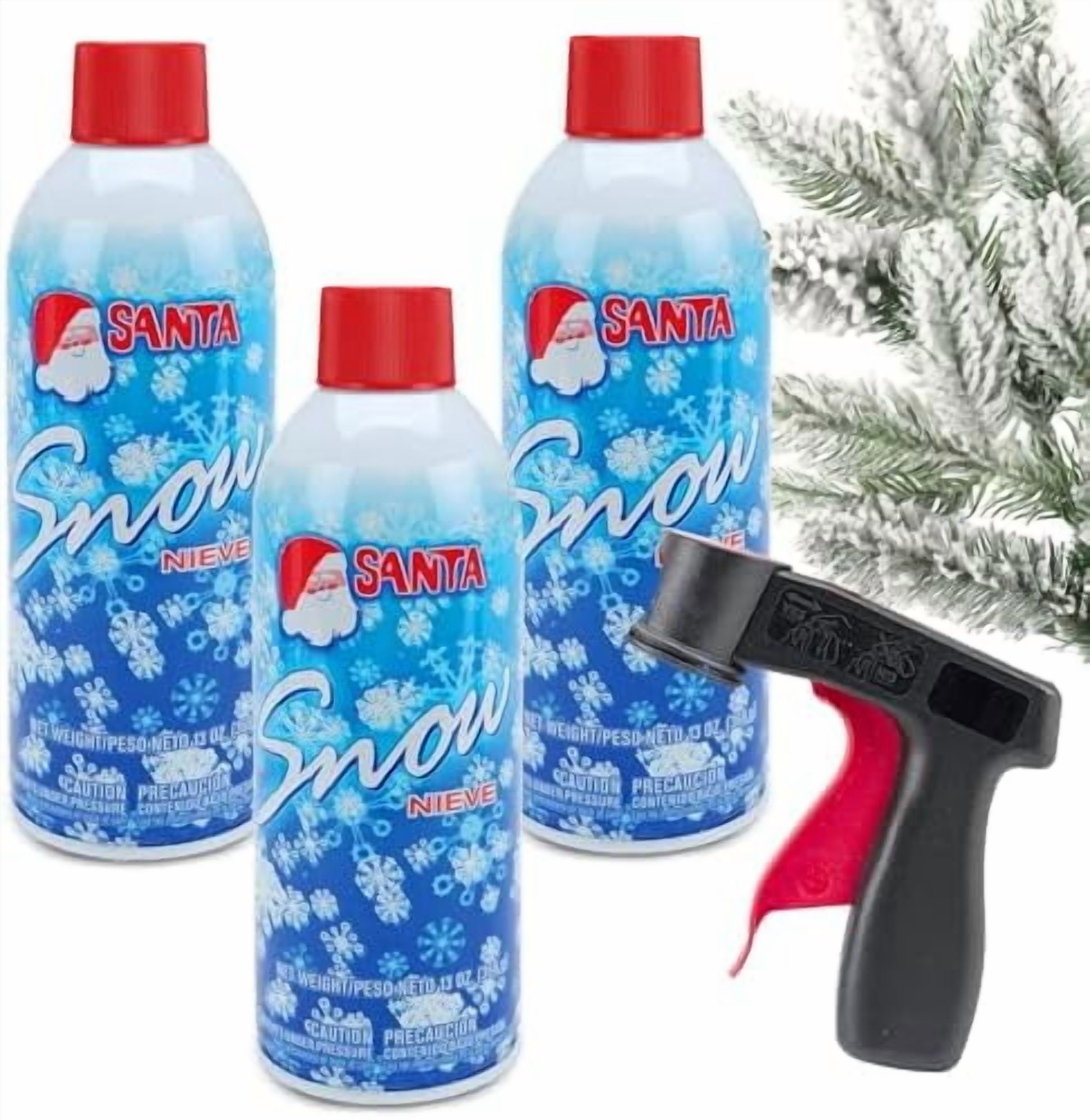 3-Pack DIY Winter Instant Fake Snow Spray with Spray Can Holder ...