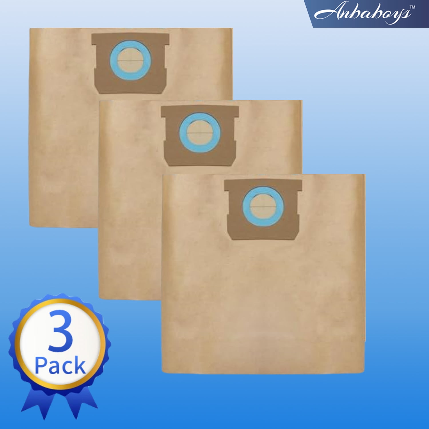 3 Pack DXVA19-4104 Dust Bags for DEWALT 5-6-8 Gallon Wet Dry Vacuum ...