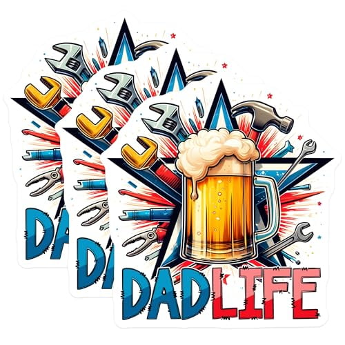 (3 Pack) Dad Life Decals - Beer Tools Decal - Fatherhood Fun Stickers ...