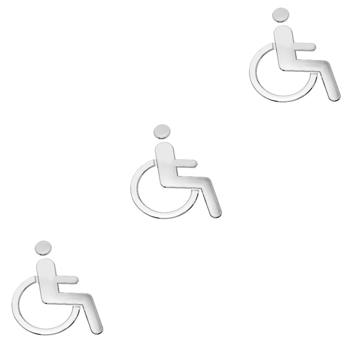 3 Pack Decals Disabled Sticker Sign Wheelchair Restroom - Walmart.com
