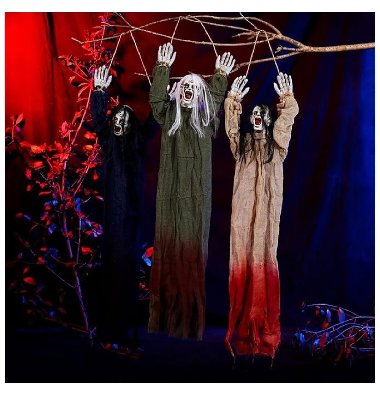 3 Pack Decorations Outdoor,Hanging Ghost Spooky Skeletons Decor ...