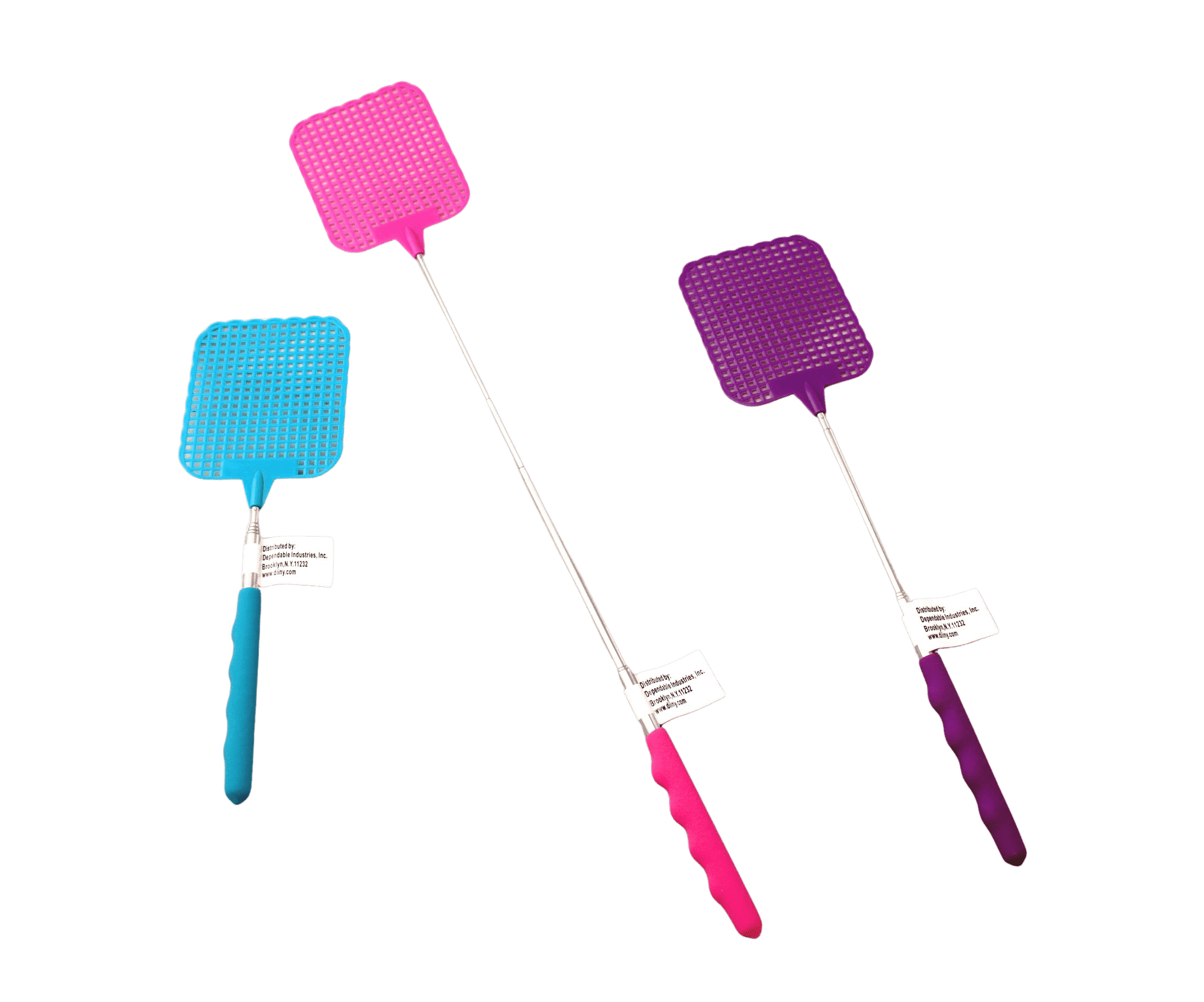 Dependable Industries Inc. 3-Pack Telescopic Fly Swatter - Extendable ...