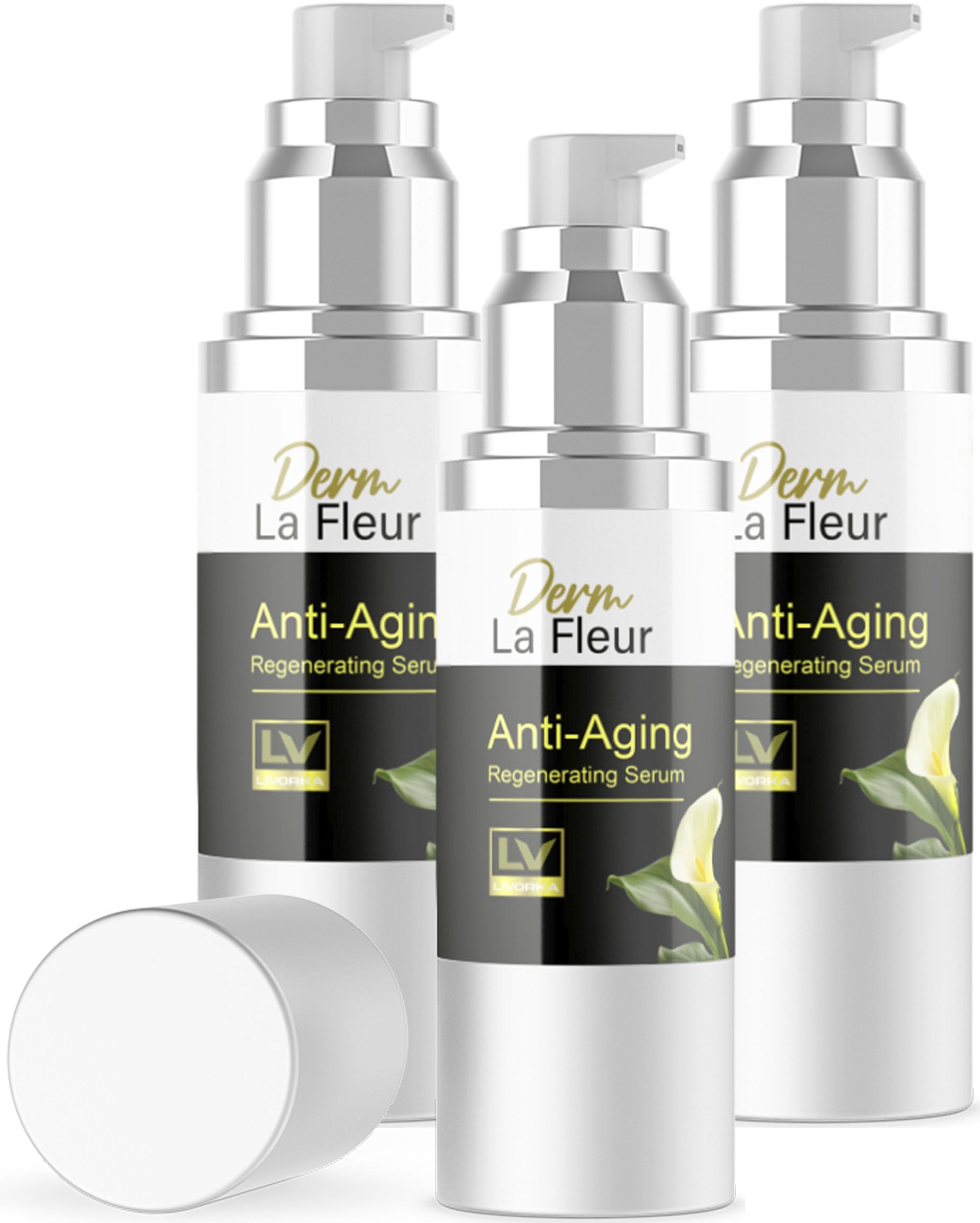 3 Pack - Derm La HYZ01 Fleur Anti- Aging Serum - Derm La Fleur Plus ...