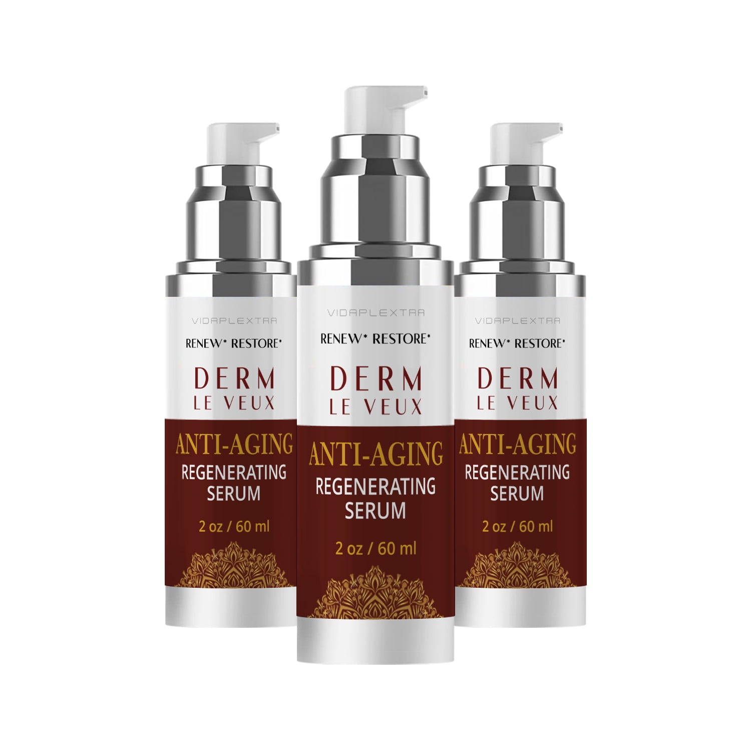 (3 Pack) Derm Le Veux Serum - Derm Le Veux Anti-Aging Rejuvinating Face ...