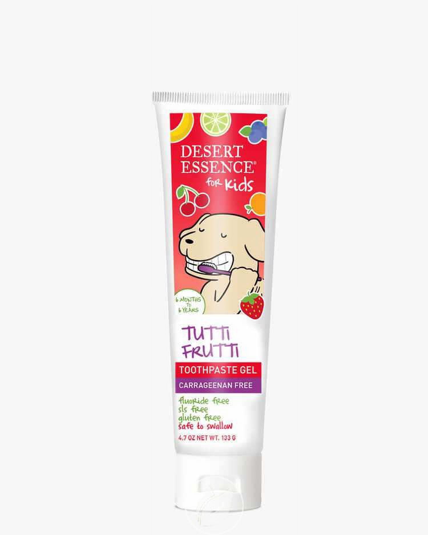 (3 Pack) Desert Essence Kid's Toothpaste Gel Tutti Frutti 4.7oz ...