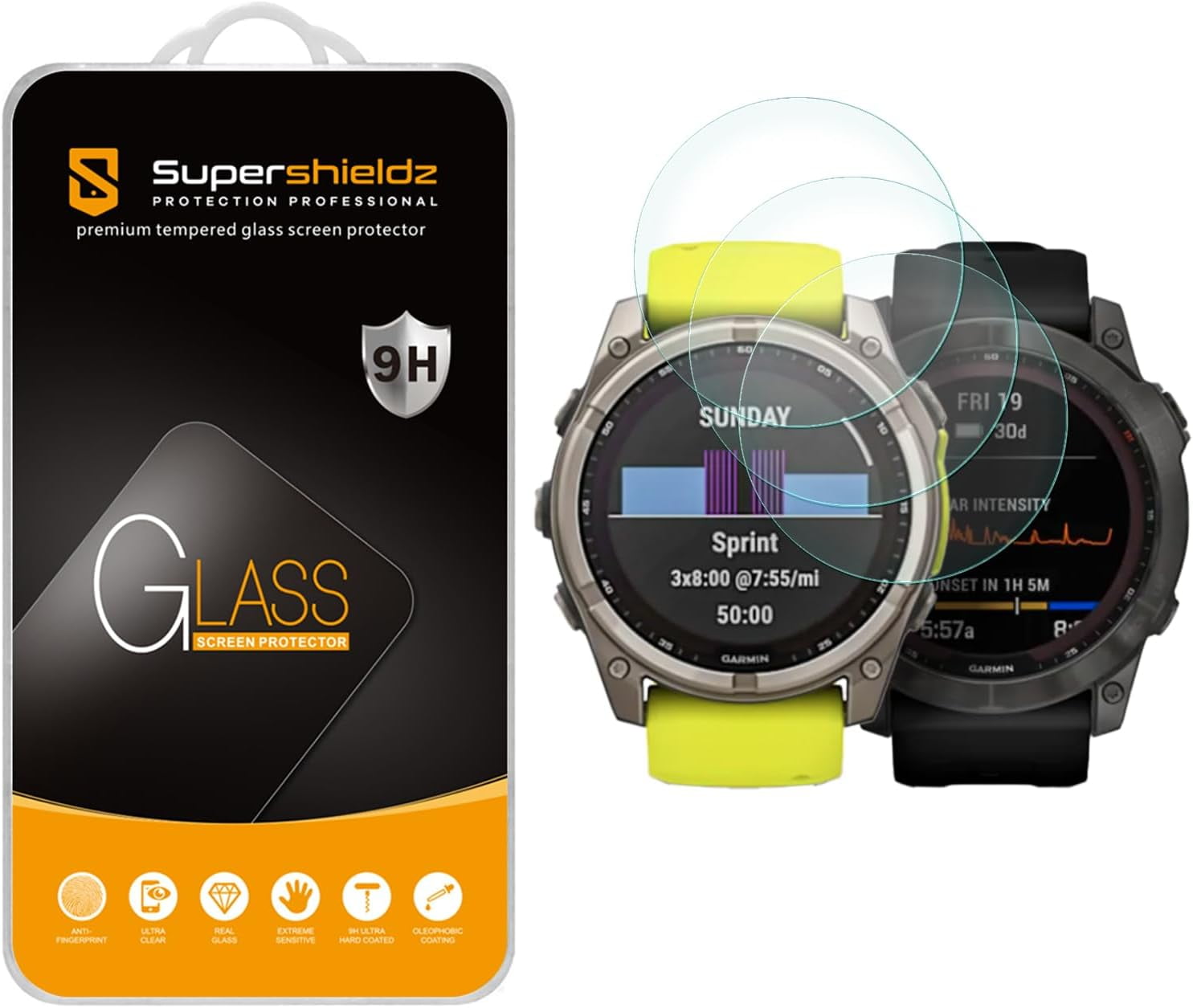 3 Pack Designed for Garmin Fenix 8/8 Pro (Solar/Amoled) 51mm / Garmin ...